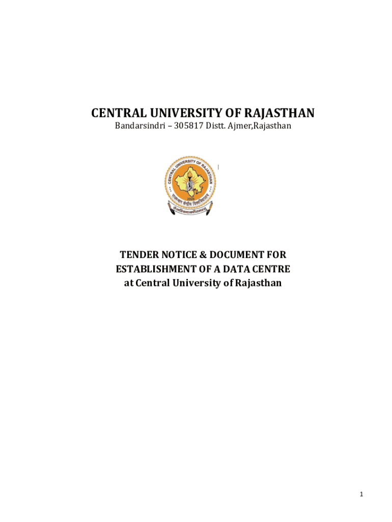 Fillable Online TENDER NOTICE & DOCUMENT FOR SUPPLY AND ... Fax Email ...