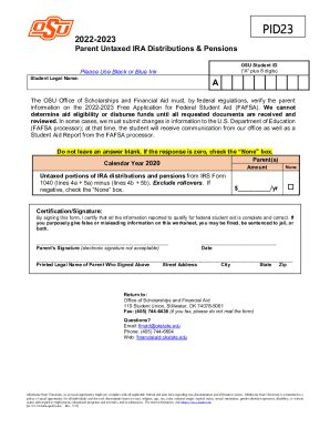 Fillable Online 20222023 Parent Untaxed Income Form Fax Email Print ...