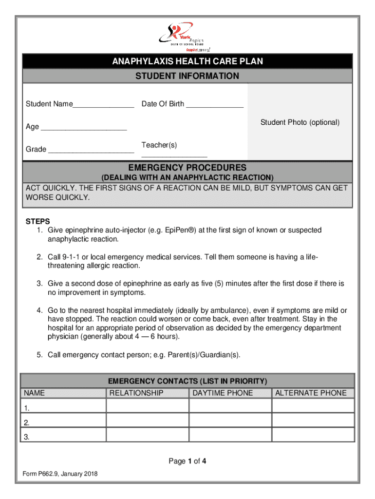 Fillable Online Guidelines for the Care of Students With Food ... - Amazon AWS Fax Email Print ...