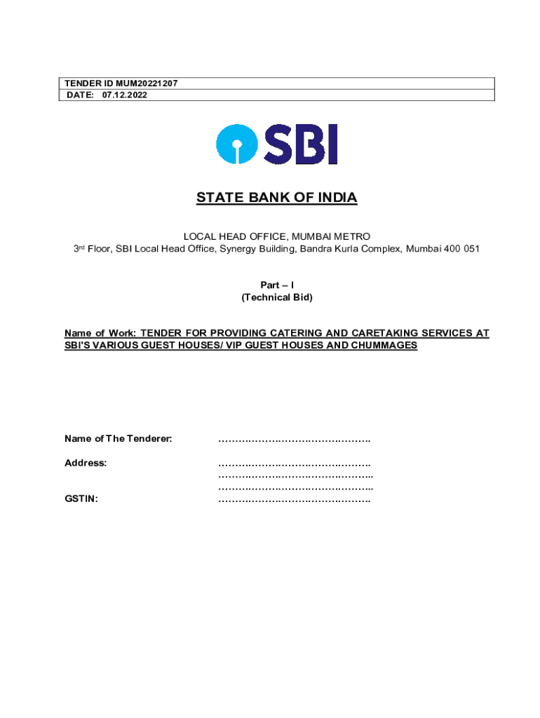 Fillable Online State Bank of India - 6Th Floor, Sbi Local Head Office ...