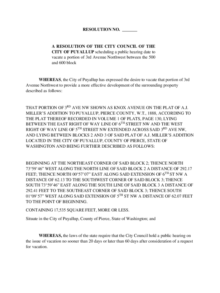 Fillable Online Public Notices and MessagesPuyallup, WA Fax Email Print - pdfFiller