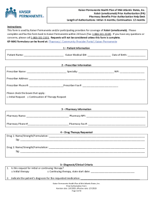 Fillable Online Prior Authorization (PA) Form for (). Prior ...