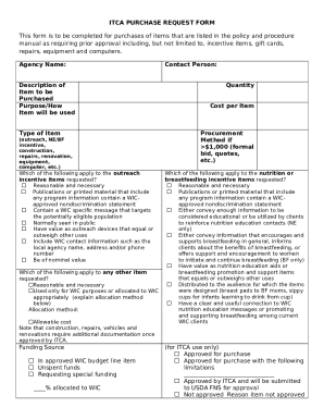 itca purchase request Doc Template | pdfFiller