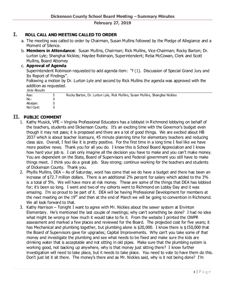 Fillable Online Stafford County School Board - BoardDocs Fax Email Print - pdfFiller