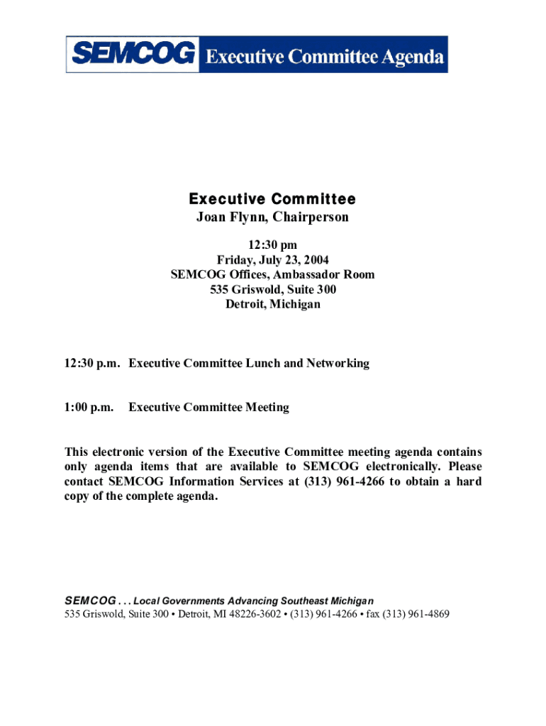 Fillable Online Committees - SEMCOG Fax Email Print - pdfFiller