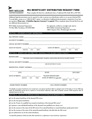 Fillable Online IRA Beneficiary Claim Form Non-Spouse ... Fax Email ...