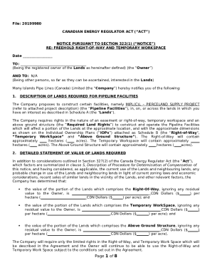 Section 322 Notice Example Doc Template | pdfFiller