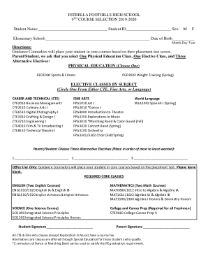 Fillable Online course offering and description guide for estrella ...