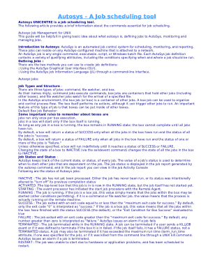 Autosys - A Job scheduling tool - Camp Navigator Doc Template | pdfFiller