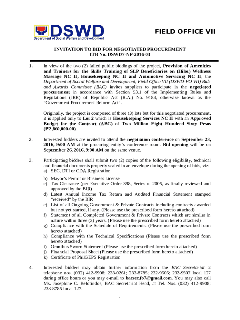 20-ITB-Hilot-Housekeeping-Automotive - DSWD - Field Office 7 Doc ...