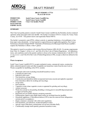Fillable Online DRAFT PERMIT # 77724 Fax Email Print - pdfFiller