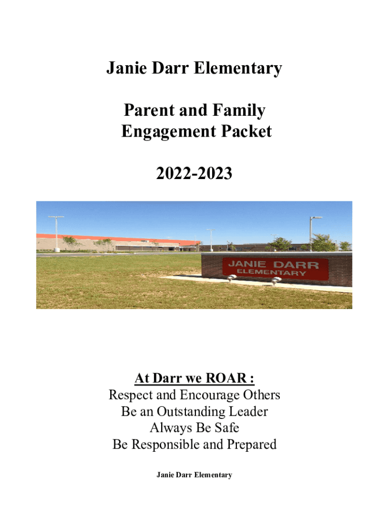 Fillable Online Janie Darr Elementary Parent and Family Engagement ...