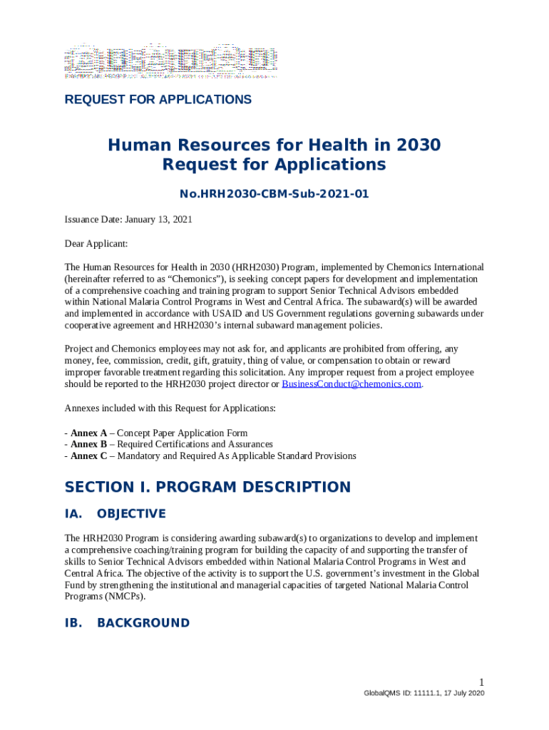 Request for Applications (RFA) Template for Cooperative Agreement Doc ...