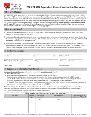 Fillable Online Verification-Worksheet-Instructions-Dependent-Student ...