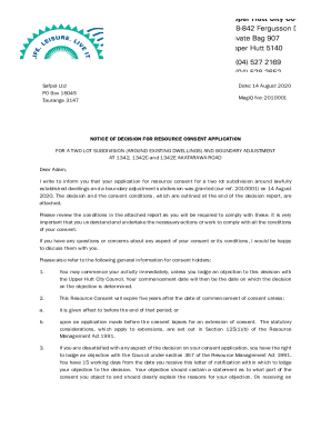 Fillable Online Application for a subdivision resource consent FORM 9 Fax Email Print - pdfFiller