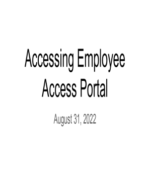 Fillable Online Accessing Employee Access Portal Fax Email Print ...