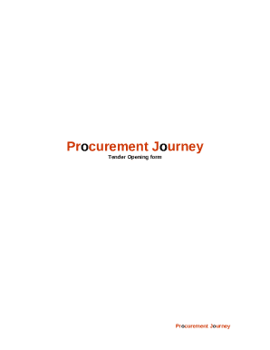 TENDER OPENING Doc Template | pdfFiller