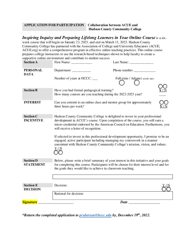 Fillable Online Inspiring Inquiry and Lifelong Learning in Your Online ...