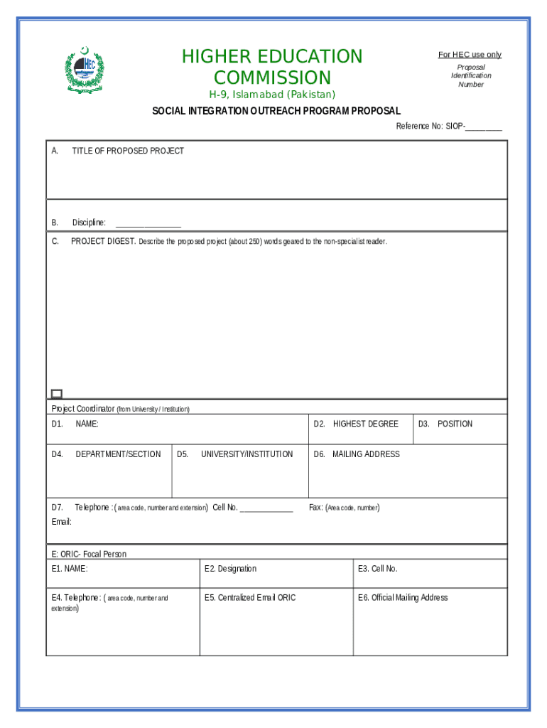 HEC NRPU Proposal Doc Template | pdfFiller