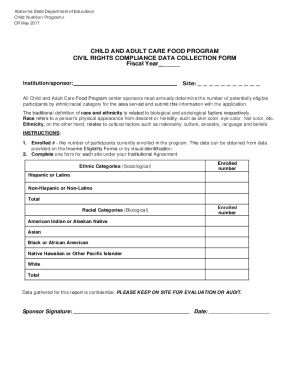 Fillable Online Civil Rights Compliance Data Collection Form Fax Email ...