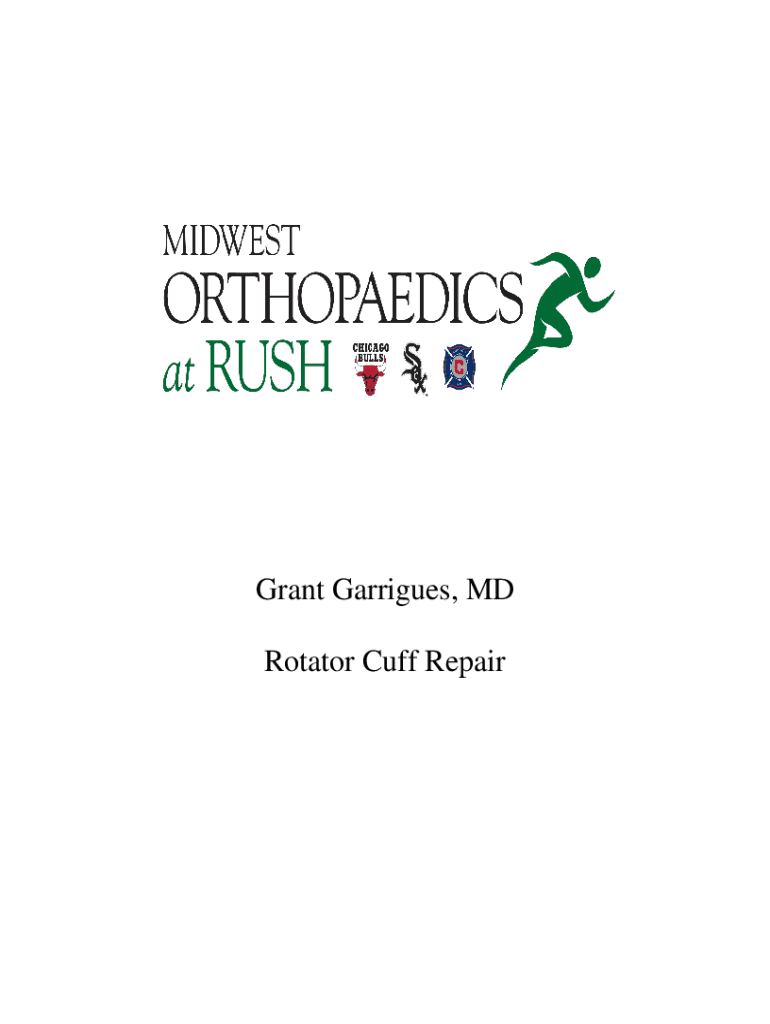 Fillable Online Arthroscopic repair of the rotator cuff in the shoulder ...