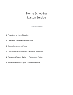 Fillable Online Notification, Forms - Ohio Homeschooling Parents Fax Email Print - pdfFiller
