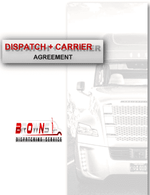Fillable Online Freight dispatcher carrier agreement: Fill out & sign ...