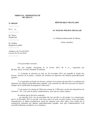 Fillable Online prison eu Se procurer une dcision ou des conclusions d ...