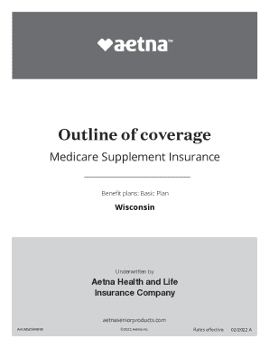 Fillable Online Medicare Supplement Insurance - Outline of coverage Fax ...