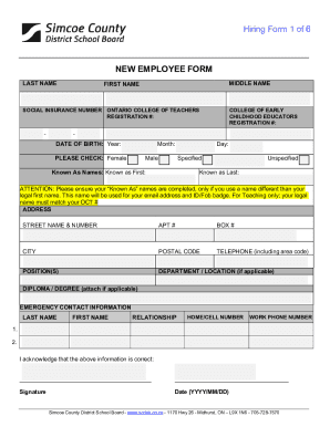 Fillable Online New Employee Forms - Fill Out and Sign Printable ...
