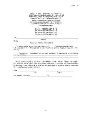 Fillable Online 33-1368 - Noncompliance with rental agreement by tenant ...