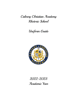 Fillable Online CCA UNIFORM Guide and Dress Code Policy 22-23 Fax Email ...