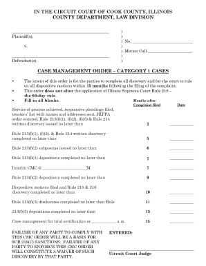 Fillable Online For Law Division Motion Calendar Sections during the ...