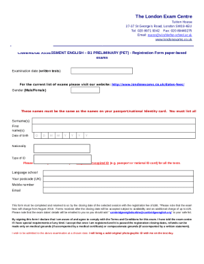 Tuition House - The London Exam Centre Doc Template | pdfFiller