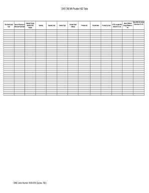 Fillable Online HSD Table Templates - RegInfo.gov Fax Email Print ...