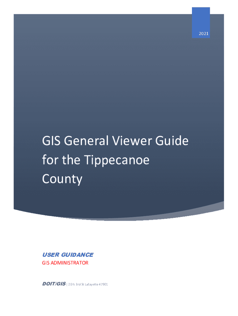 Fillable Online GIS General Viewer Guide for the Tippecanoe County ...