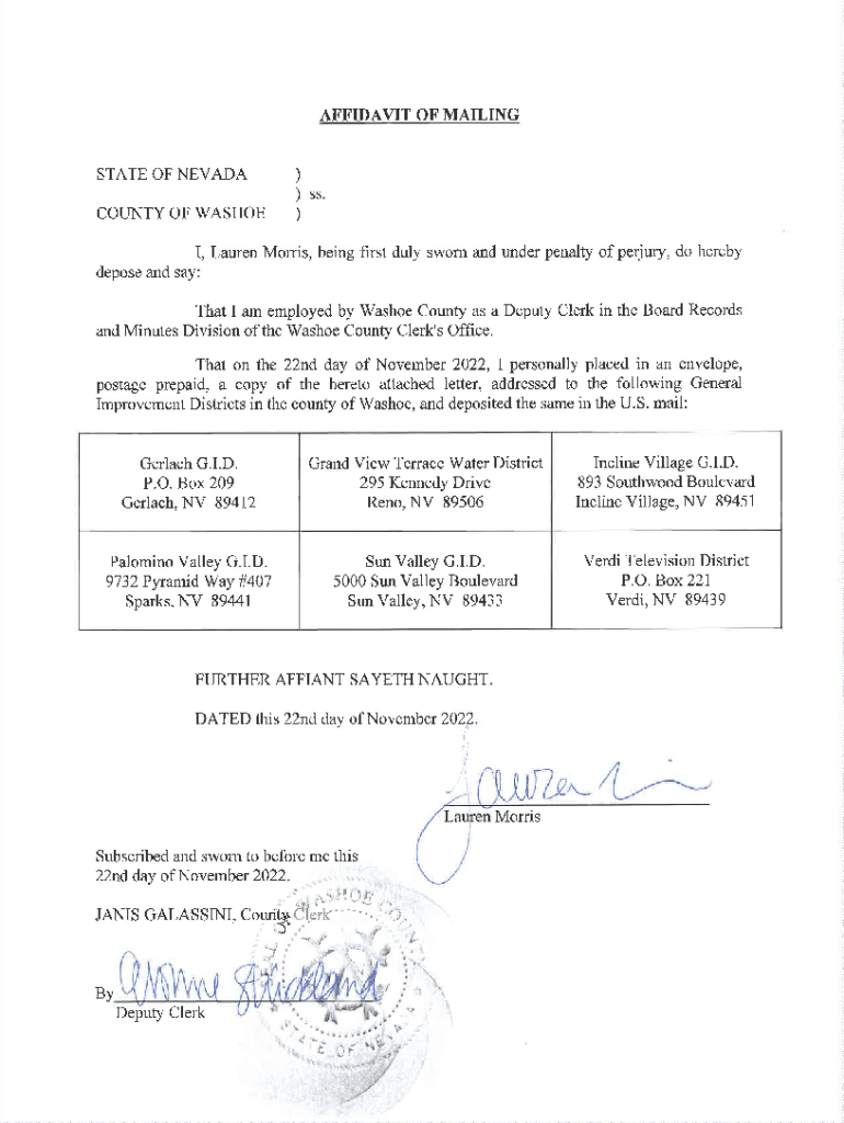 Fillable Online Naomi Duerr, Reno City Council, Chair Jeann - Washoe ...