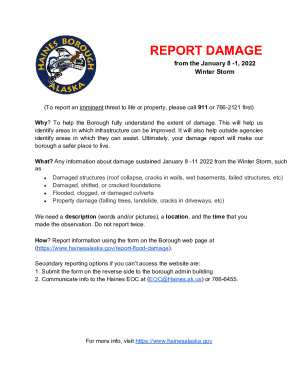 Fillable Online Damage Report Form Fax Email Print - pdfFiller