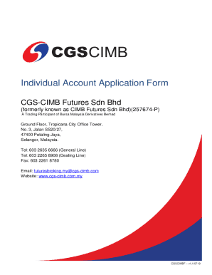 Fillable Online Individual Account Application Form - CGS-CIMB.com.my ...