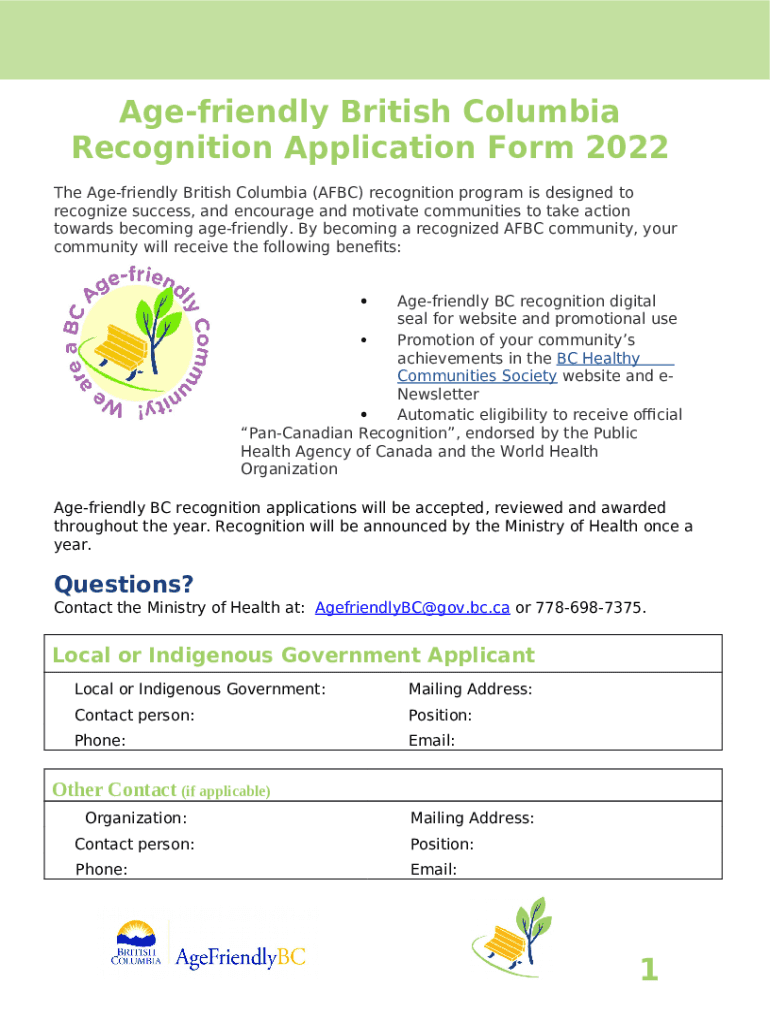 Age-friendly British Columbia Recognition Application ... Doc Template ...