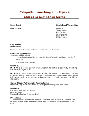 Launch Time: The Physics of Catapult Projectile Motion Doc Template ...