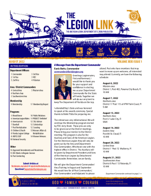 Fillable Online The American Legion, Department of Florida ...