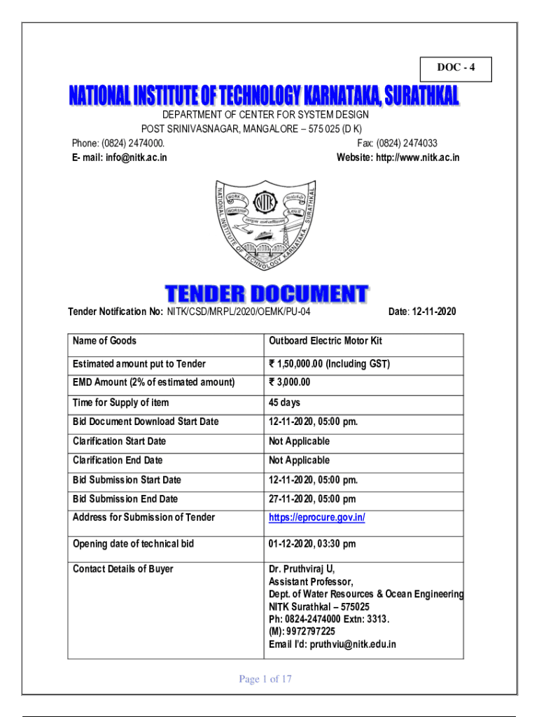 Fillable Online Get the free Centre for System Design, NITK Surathkal ...