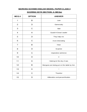 Fillable Online A (MCQs) MCQ # OPTION ANSWER 1 B 2 D 3 C 4 A 5 D 6 C 7 ...