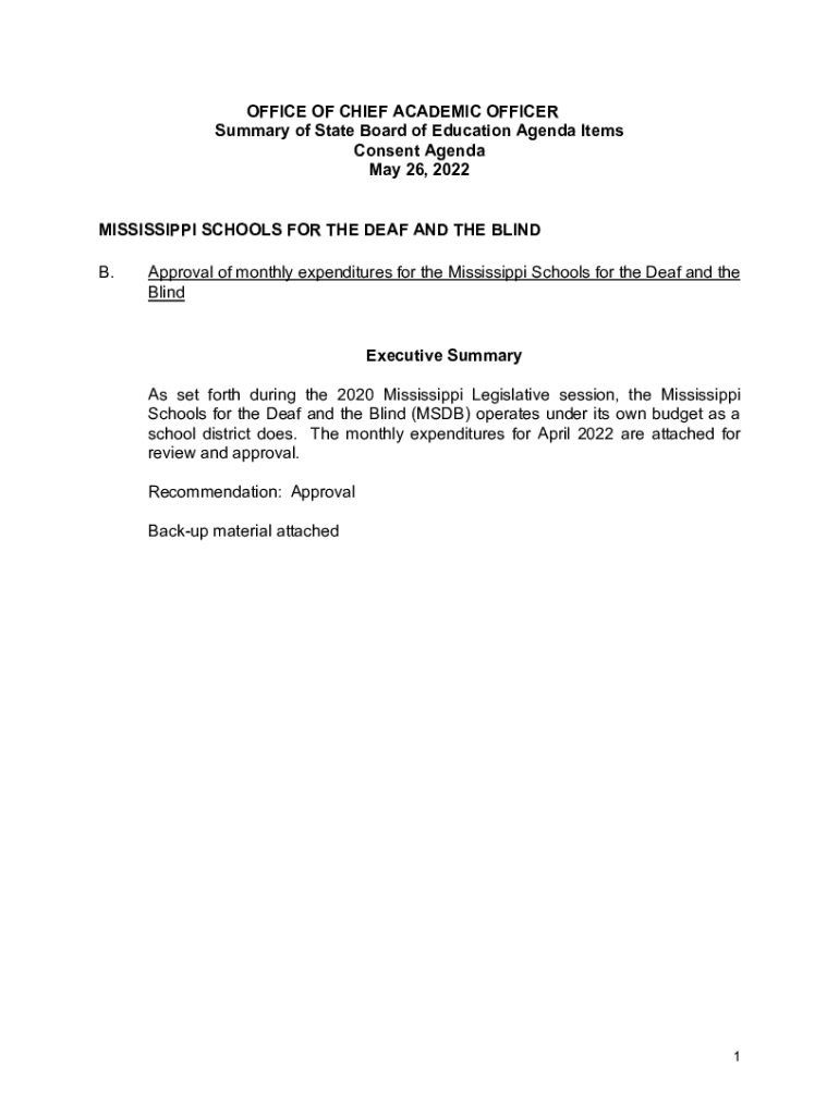Fillable Online MISSISSIPPI SCHOOLS FOR THE DEAF AND THE BLIND Fax Email Print - pdfFiller
