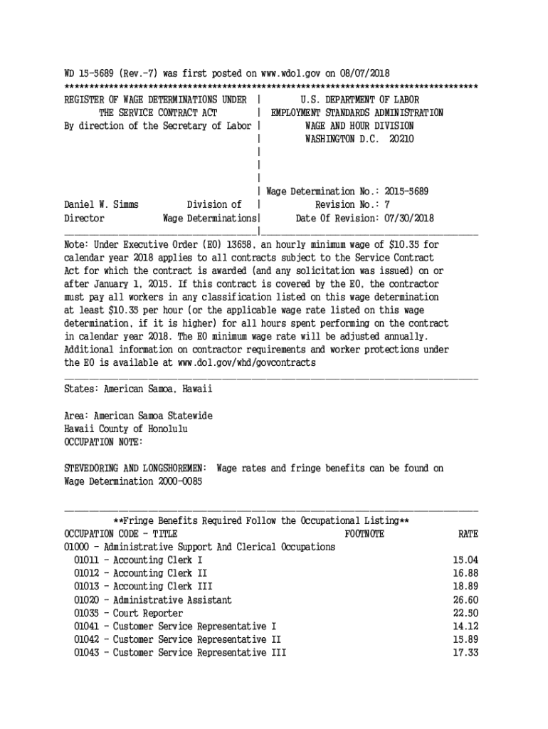 Fillable Online 35 per hour (or the applicable wage rate listed on this wage Fax Email Print ...
