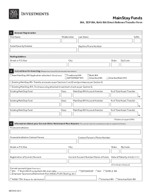 Fillable Online Sit IRA Transfer/Direct Rollover Form - Sit Mutual ...