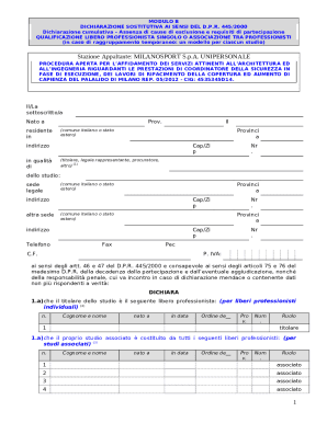 modello b Doc Template | pdfFiller