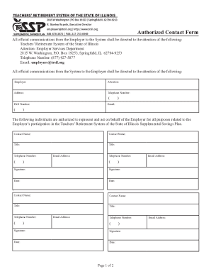 Fillable Online Authorized Contact form Fax Email Print - pdfFiller