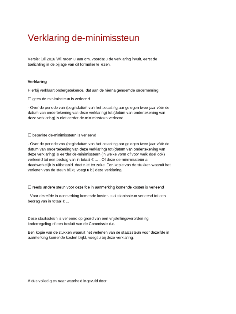 Bijlage 1. Verklaring ontvangst van goederen en inatie ... Doc Template ...
